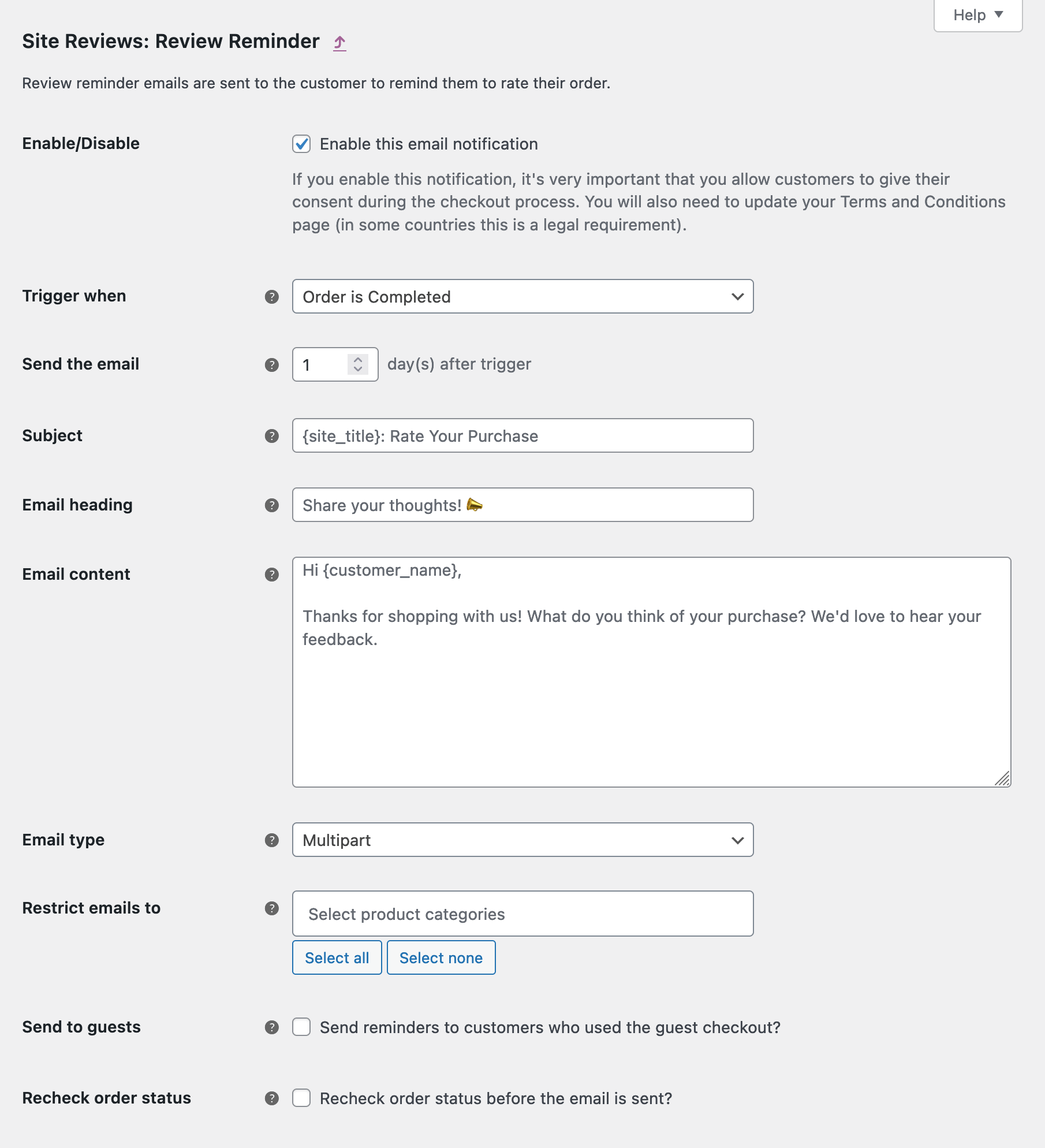 Nifty Plugins | Review Notifications